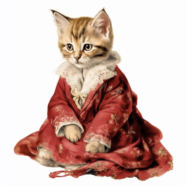 Baroque Kitten Cat Kitty Clipart 8 High Quality JPG, Digital Download ...