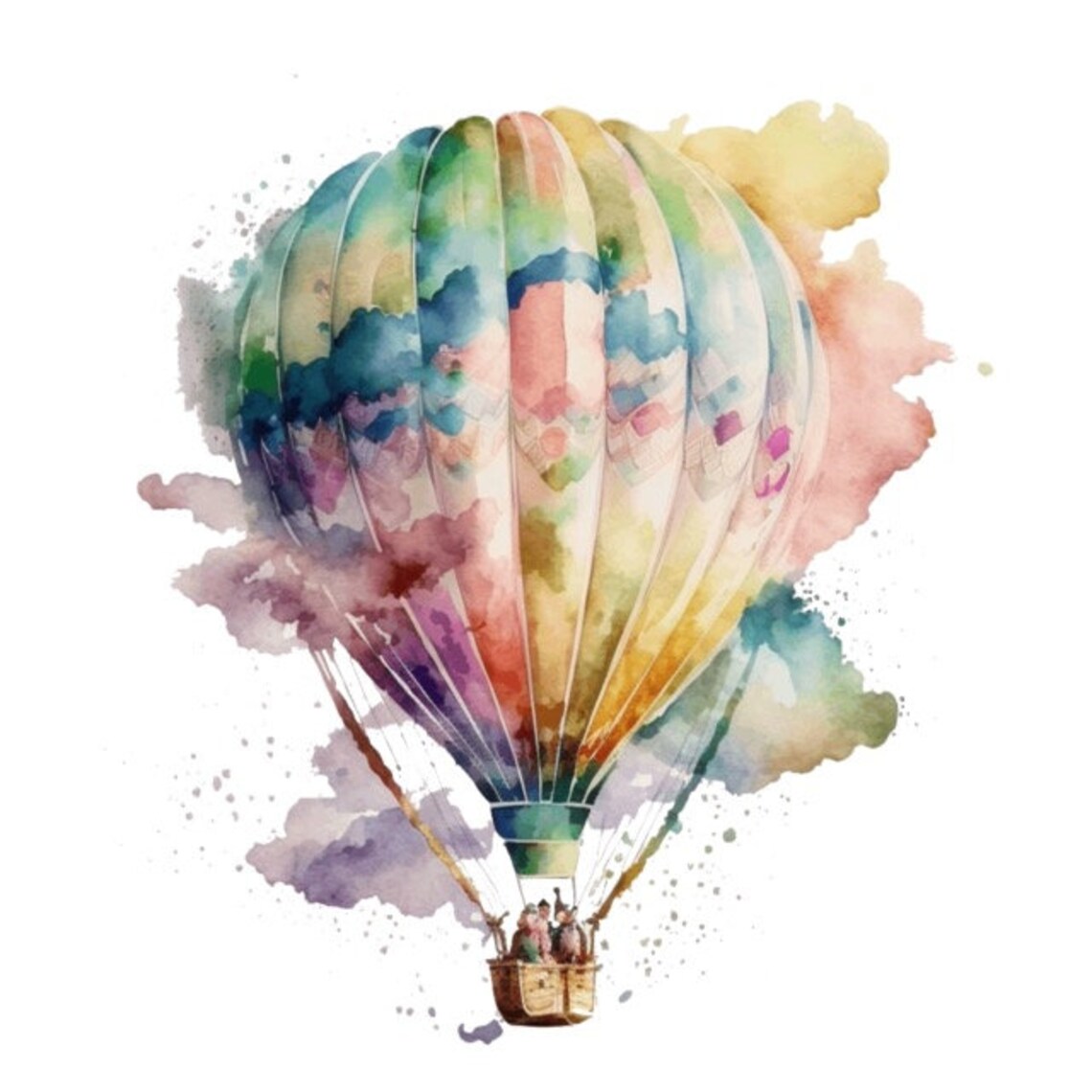 Magical Hot Air Balloon Clip Art 4 High Quality PNG Format Instant ...