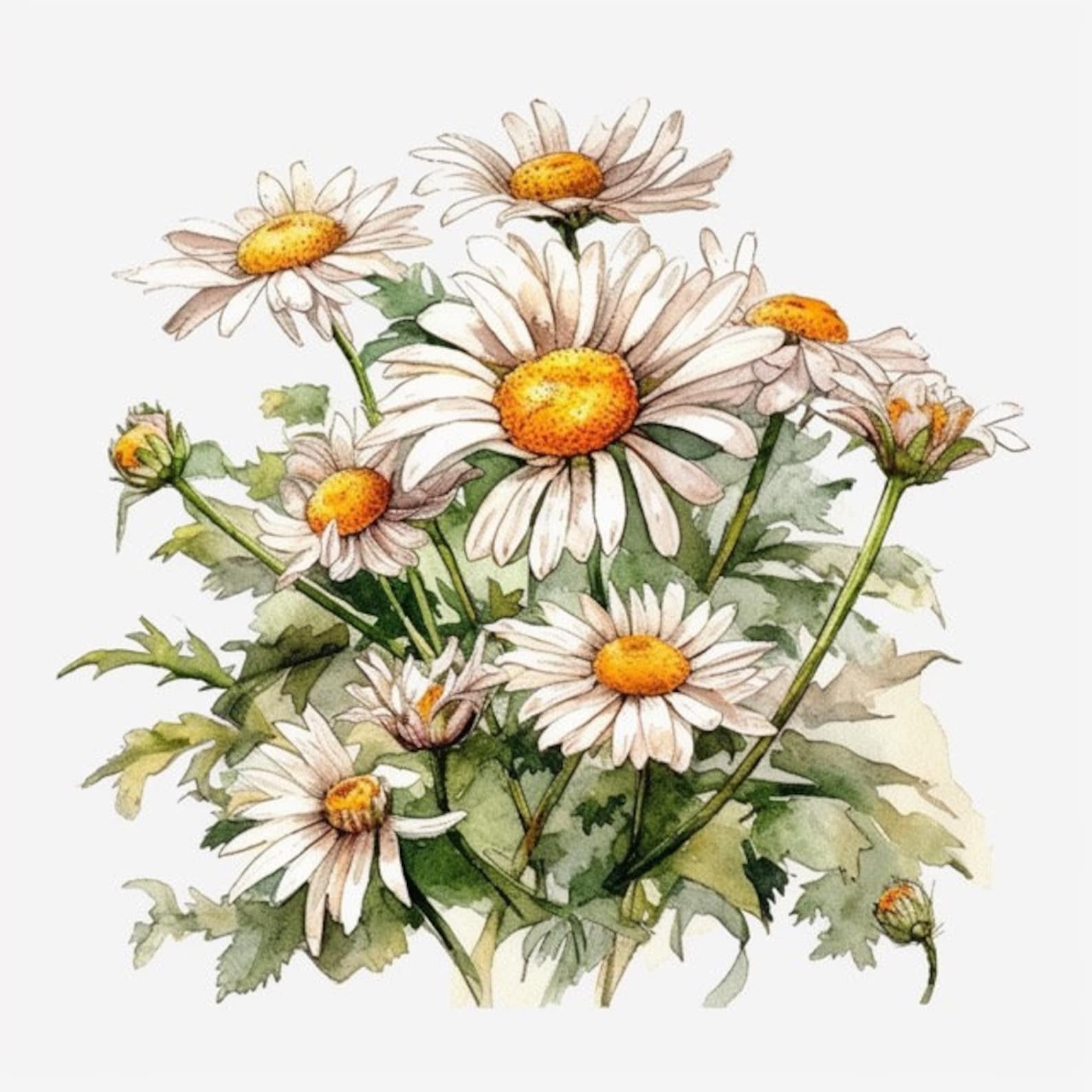 Daisies Daisy Flower Clipart Food 8 High Quality JPG - Etsy