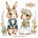 Cute Bunny Rabbit Bride and Groom Wedding Clipart Clip Art 4 PNG ...