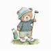 Teddy Bear Playing Golf Clipart, 8 High Quality JPG Watercolor Art ...