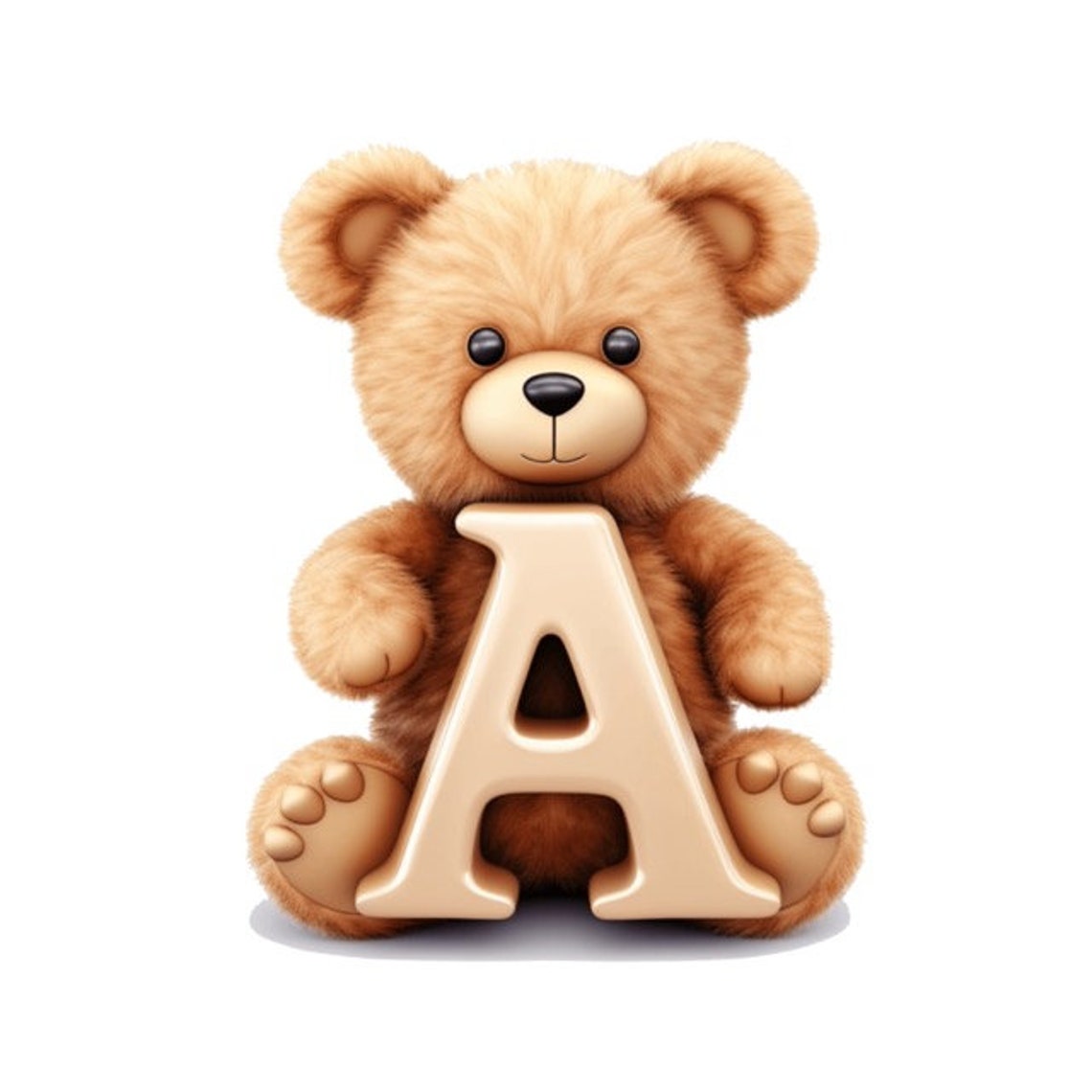 Letter a Teddy Bear Clipart 4 PNG Card Making - Etsy
