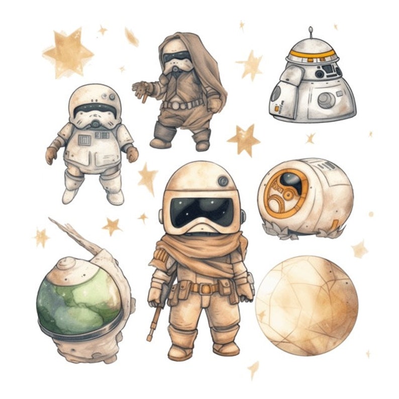 Star Wars Clipart Clip Art 4 PNG Format Instant Download for - Etsy