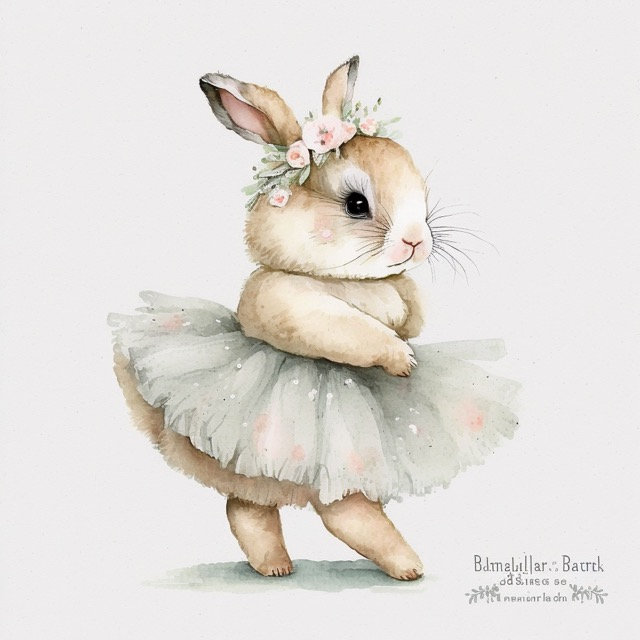 Ballerina Bunny Rabbit Clipart 8 High Quality JPG Digital Download Clip ...