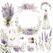 Lavender Wedding Elements Clipart Watercolor 4 High Quality PNG ...