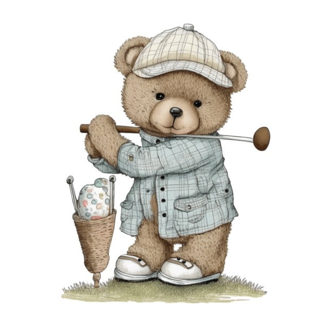 Teddy Bearplaying Golf Father's Day Clipart Clip Art 4 PNG Format ...