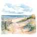 Coastal Beach Ocean Watercolor Clip Art 4 High Quality PNG Format ...