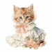 Rococo Kitty Cat Kitten Watercolor Clipart 8 High Quality JPG Digital ...