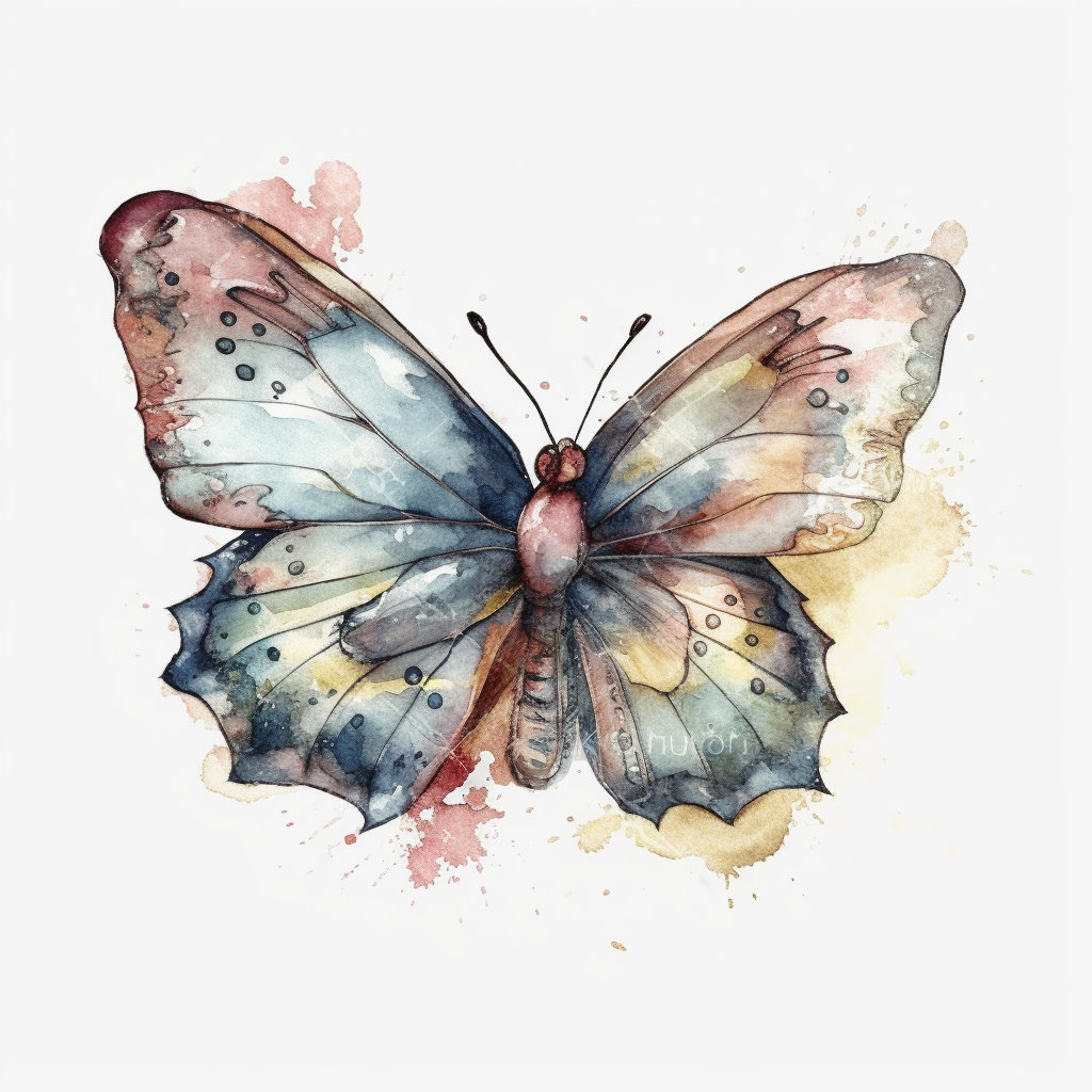 Butterfly Watercolor Clipart 8 High Quality JPG, Digital Download, Card ...