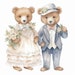 Teddy Bear Wedding Bride and Groom Clipart 8 High Quality JPG Art ...