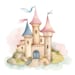 Princess Castle Watercolor Clip Art 4 High Quality PNG Format Instant ...