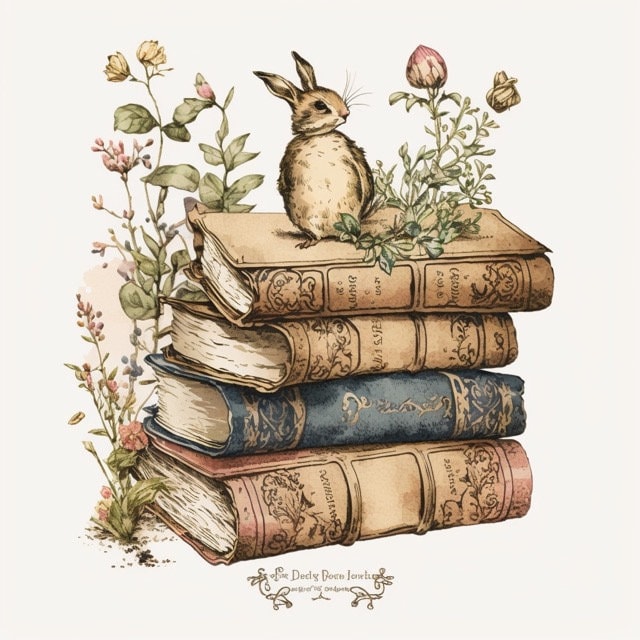 Antique Books Clipart Clip Art 8 PNG Format Instant Download for ...