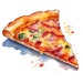 Pizza Pie Slice Watercolor Clip Art 4 High Quality PNG Collage Junk ...