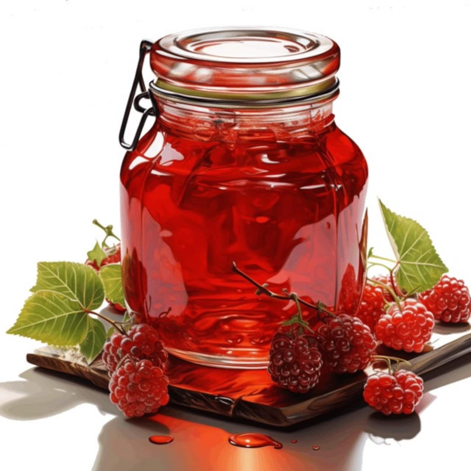 Raspberry Preserves Jam Watercolor Clip Art 4 High Quality PNG - Etsy