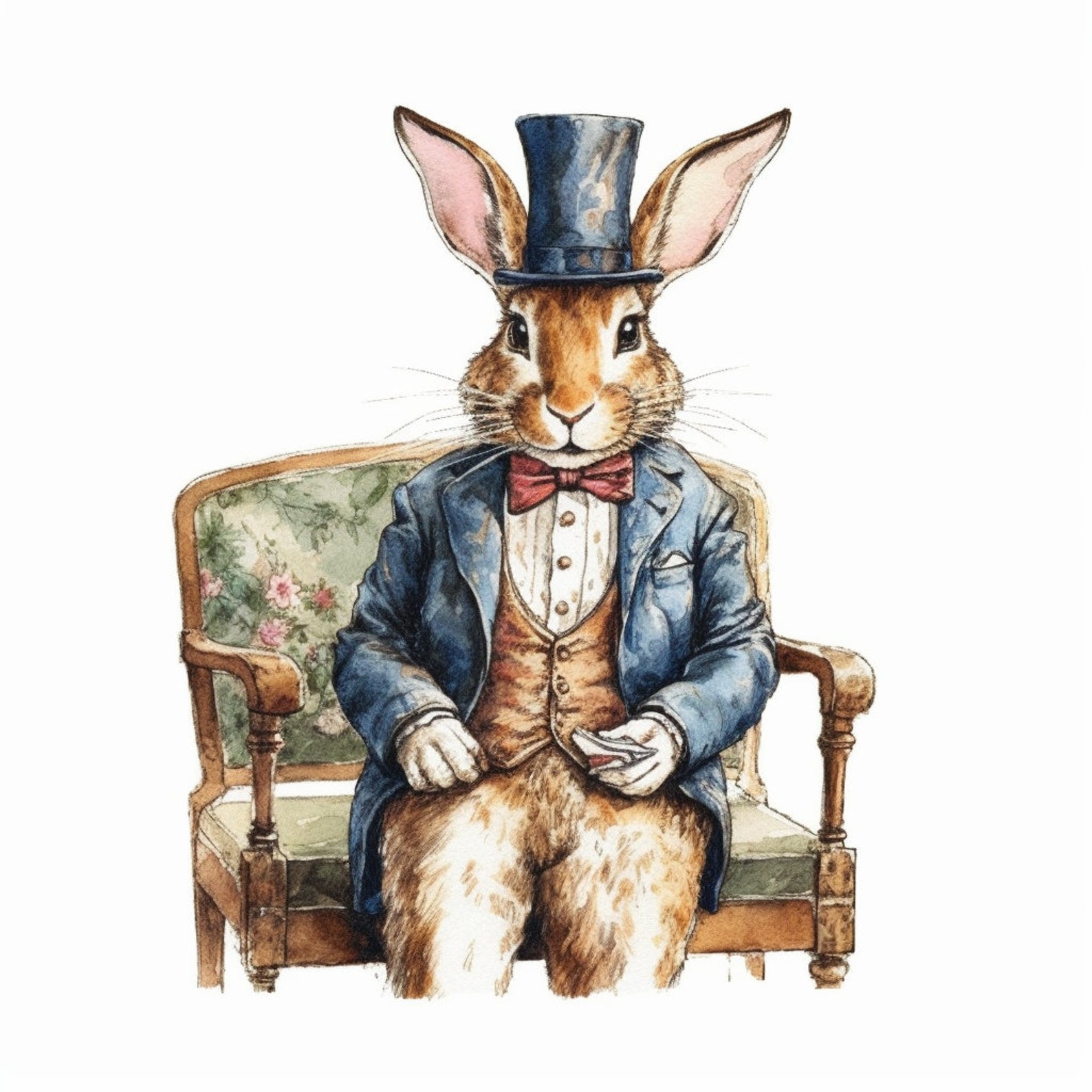 Bunny Rabbit Alice in Wonderland Clipart 8 High Quality JPG - Etsy