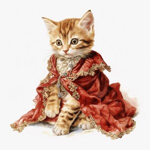 Baroque Kitten Cat Kitty Clipart 8 High Quality JPG, Digital Download ...