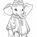 Children's Coloring Book 50 PAGES Kids Ages 4-8: Elephants in Dresses ...