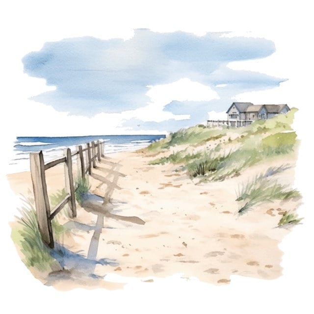 Coastal Beach Ocean Watercolor Clip Art 4 High Quality PNG Format ...