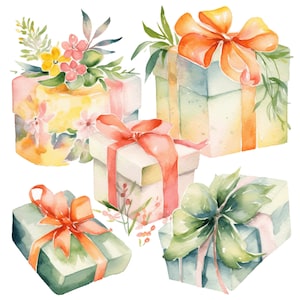 Gift Boxes Mothers Day Clipart Clip Art 4 PNG Format Instant Download ...