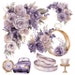 Lavender Wedding Elements Clipart Watercolor 4 High Quality PNG ...