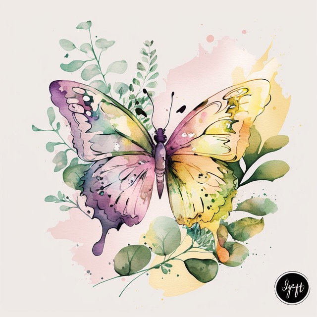 Butterfly Watercolor Clipart 8 High Quality JPG Digital - Etsy