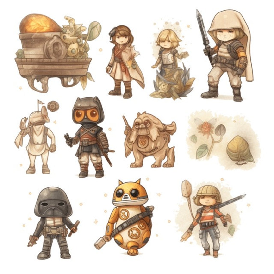 Star Wars Clipart Clip Art 4 PNG Format Instant Download for - Etsy