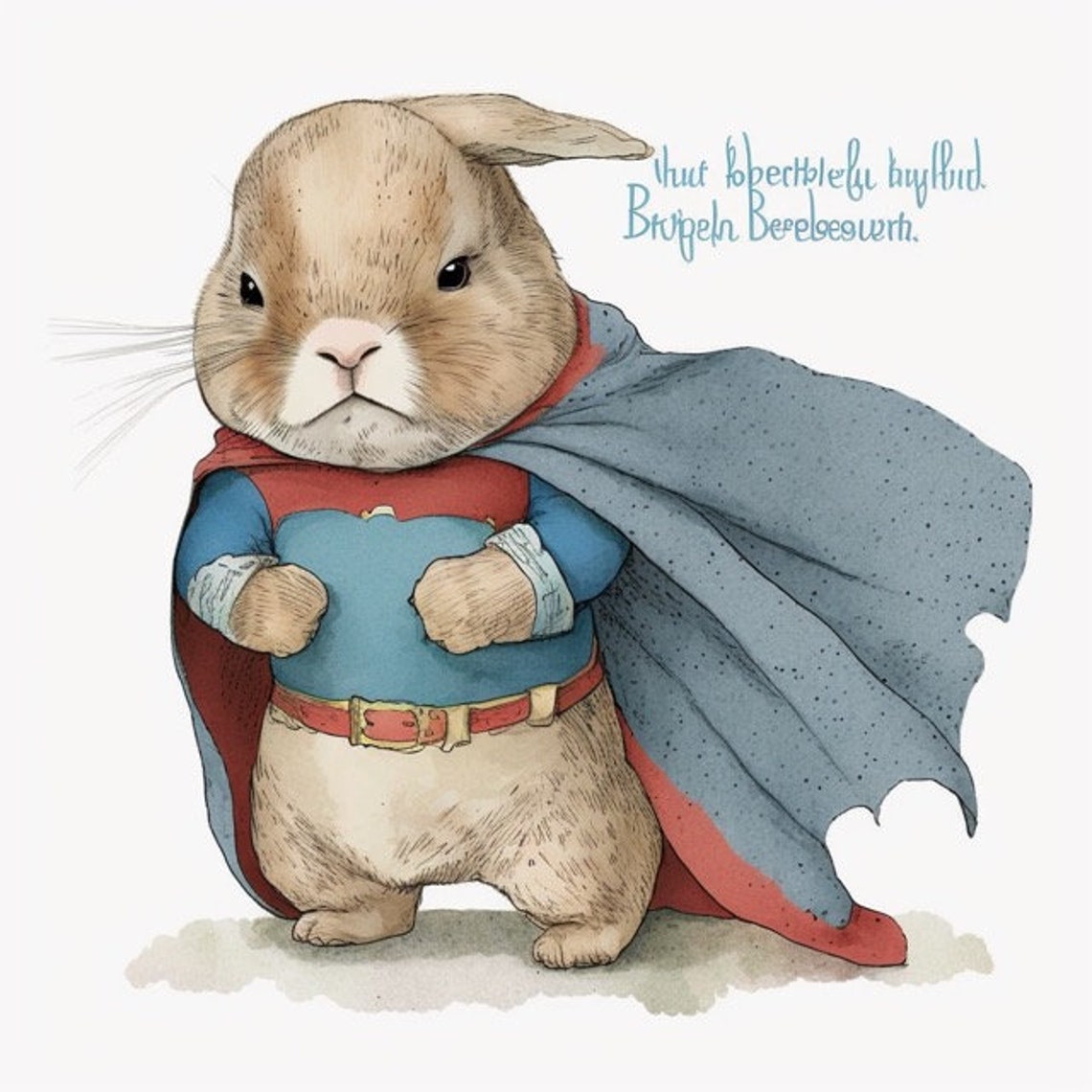 Super Hero Bunny Rabbit 4 PNG Format Instant Download for - Etsy