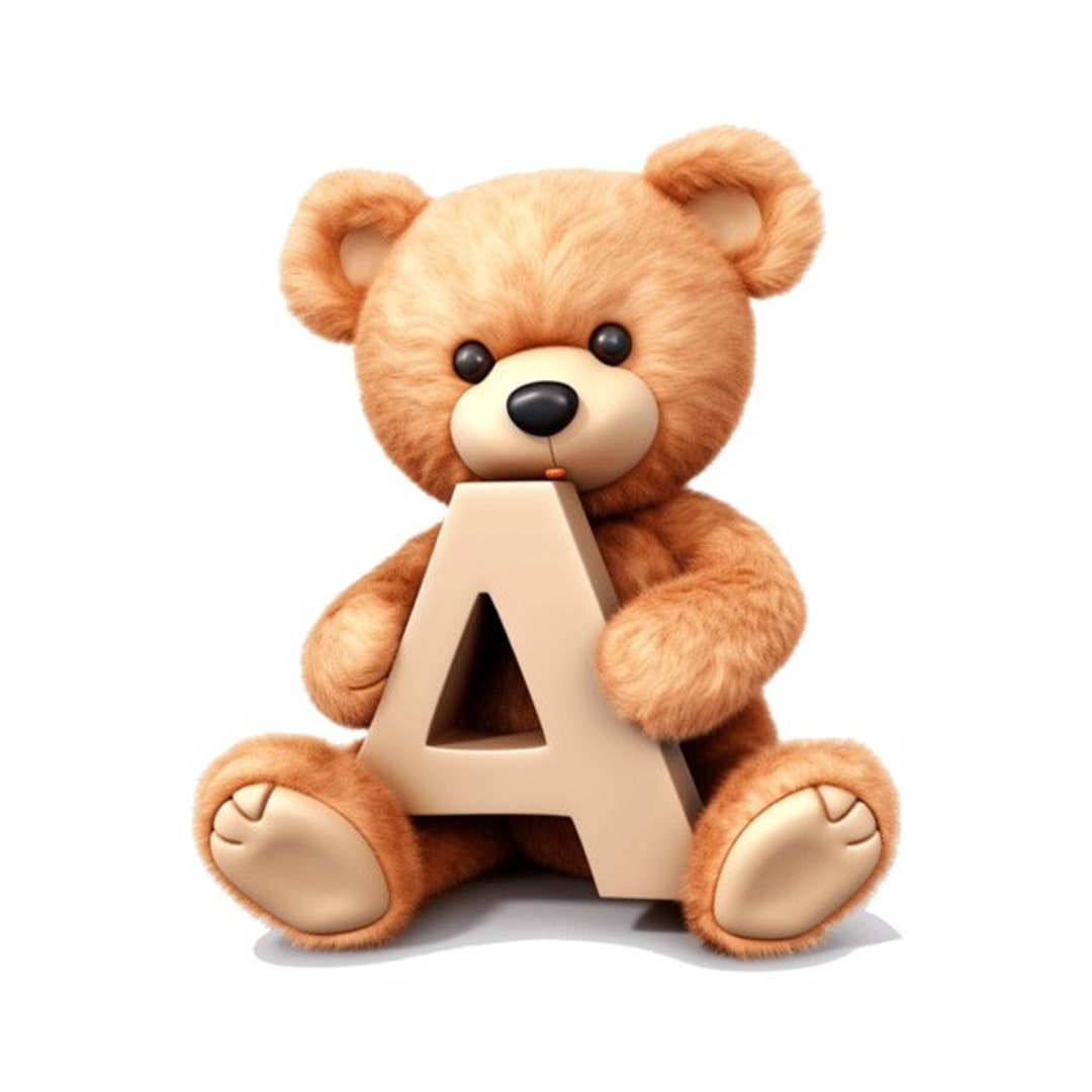 Letter "a" Teddy Bear Clipart 4 PNG Card Making Paper Crafts Collage ...