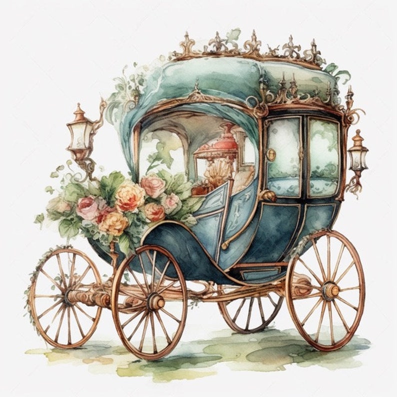 Antieke koets Clipart Clip Art 8 JPG-indeling direct downloaden voor ...