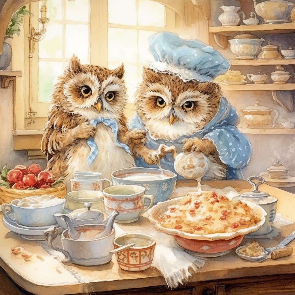 Cute Owls and Watercolor Clip Art 4 High Quality PNG Transparent Mix ...
