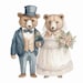 Teddy Bear Wedding Bride and Groom Clipart 8 High Quality JPG Art ...