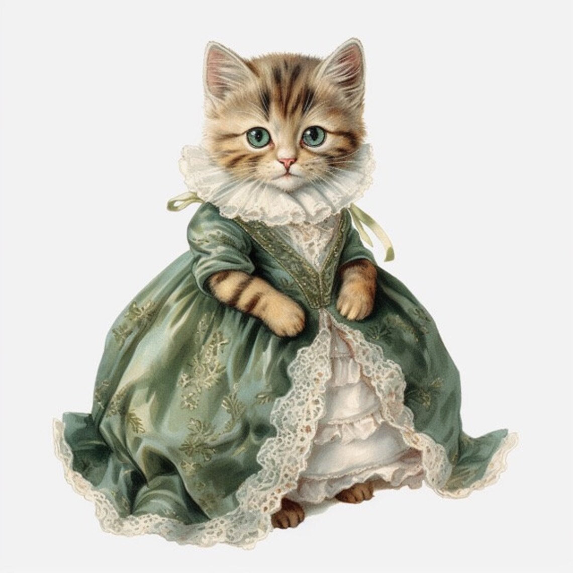 Baroque Kitten Cat Kitty Clipart 8 High Quality JPG Digital - Etsy