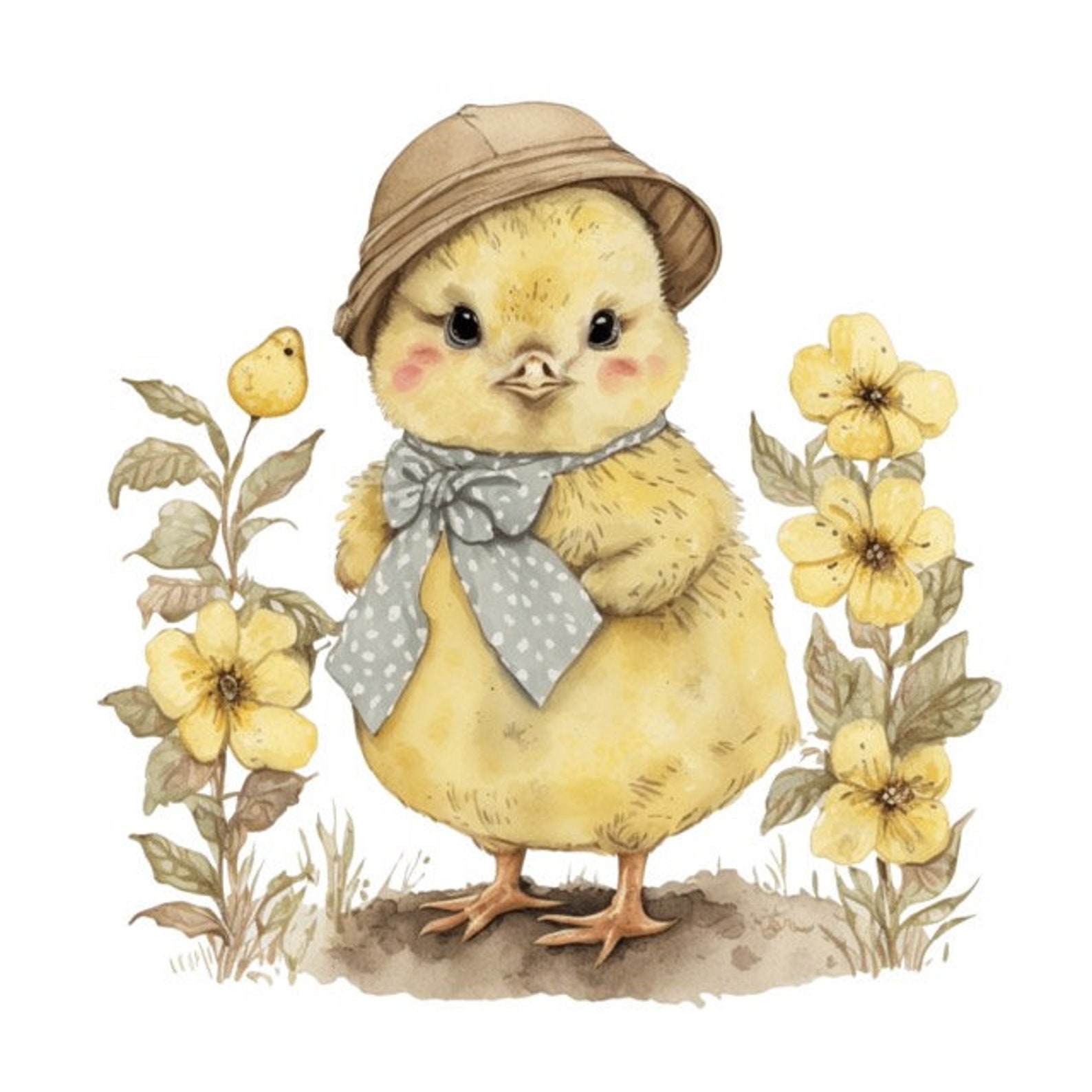 Cute Chick Chicken Clip Art 4 PNG Mix Media Paper Craft Junk - Etsy