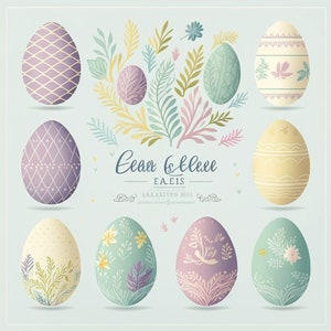 Easter Egg Clipart, 8 High Quality JPG Watercolor Art, Digital Download ...