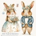 Bunny Rabbit Wedding Bride and Groom Clipart 8 High Quality JPG Digital ...