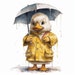 Baby Duck Under the Rain Clipart 8 High Quality JPG, Digital Download ...