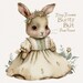 Tudor Bunny Rabbit Clipart 8 High Quality JPG Watercolor - Etsy