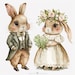 Bunny Rabbit Wedding Bride and Groom Clipart 8 High Quality JPG Digital ...