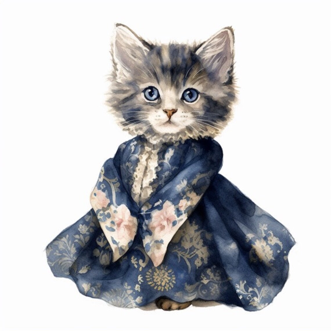 Baroque Kitten Cat Kitty Clipart 8 High Quality JPG, Digital Download ...