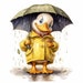 Baby Duck Under the Rain Clipart 8 High Quality JPG, Digital Download ...