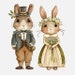 Bunny Rabbit Wedding Bride and Groom Clipart 8 High Quality JPG Digital ...