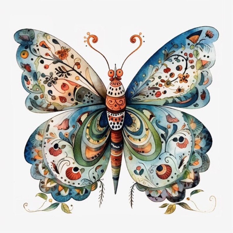 Butterfly Watercolor Clipart 8 High Quality JPG Digital - Etsy