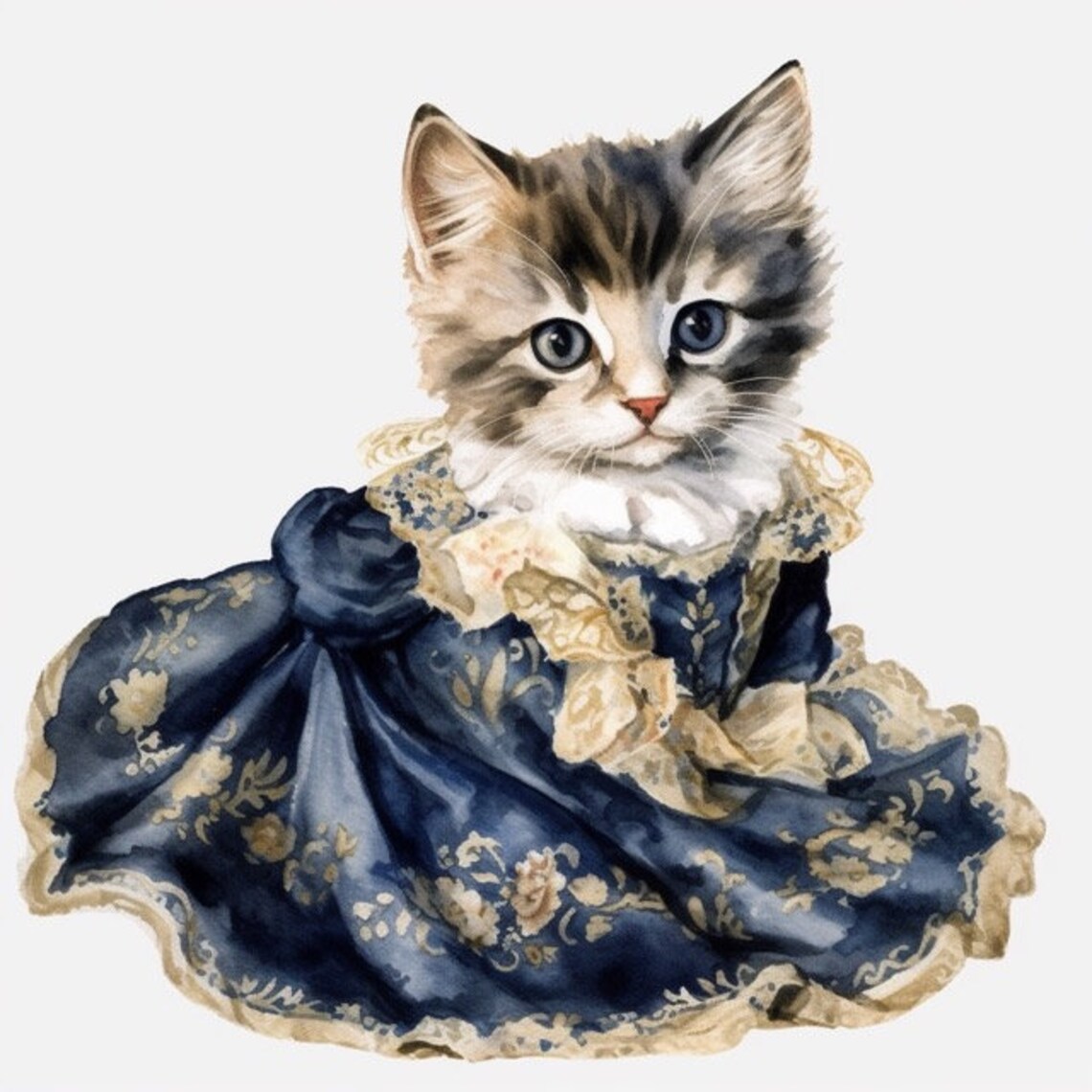 Baroque Kitten Cat Kitty Clipart 8 High Quality JPG, Digital Download ...