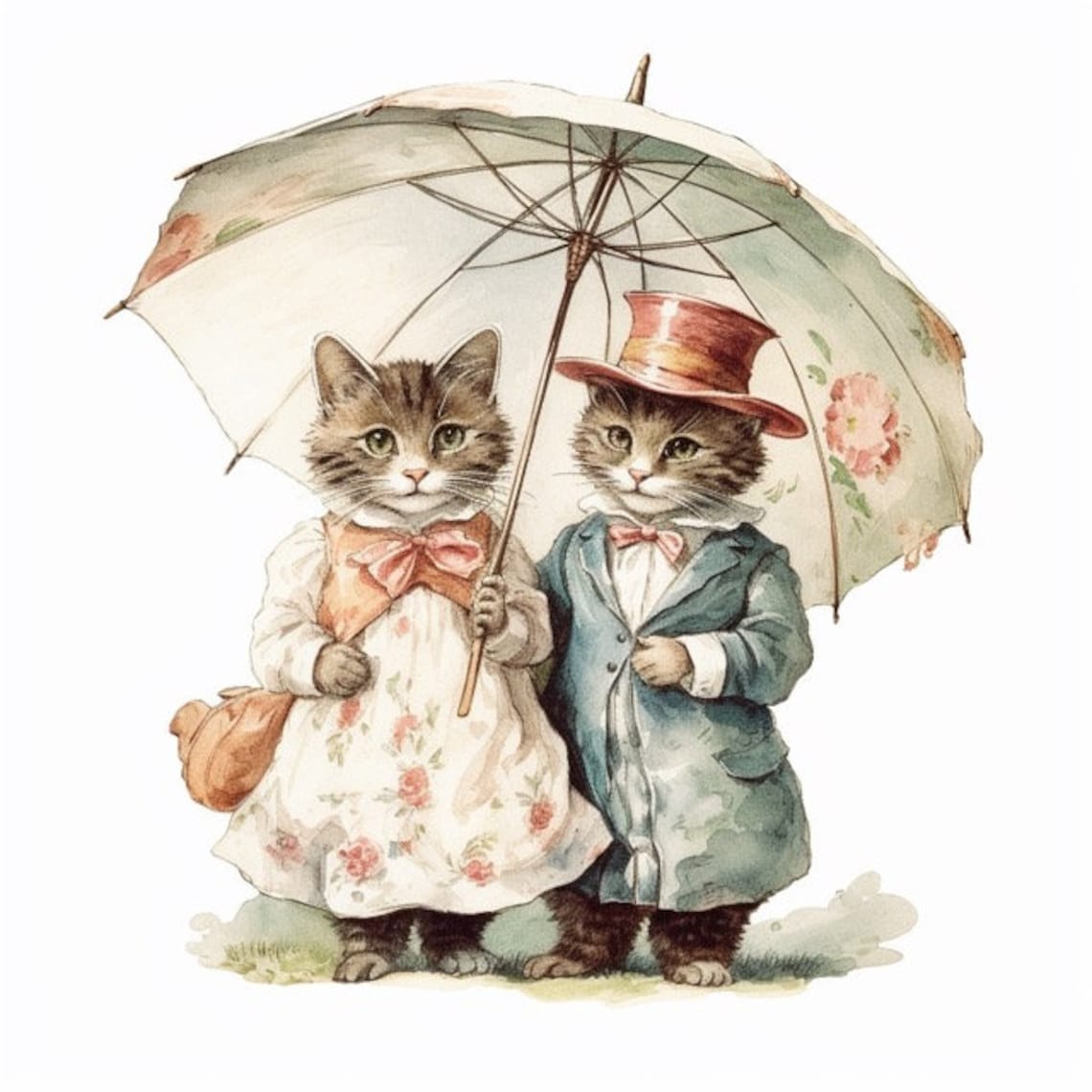 Cute Cat Kitten Couple Clipart Clip Art 8 PNG Format Instant - Etsy