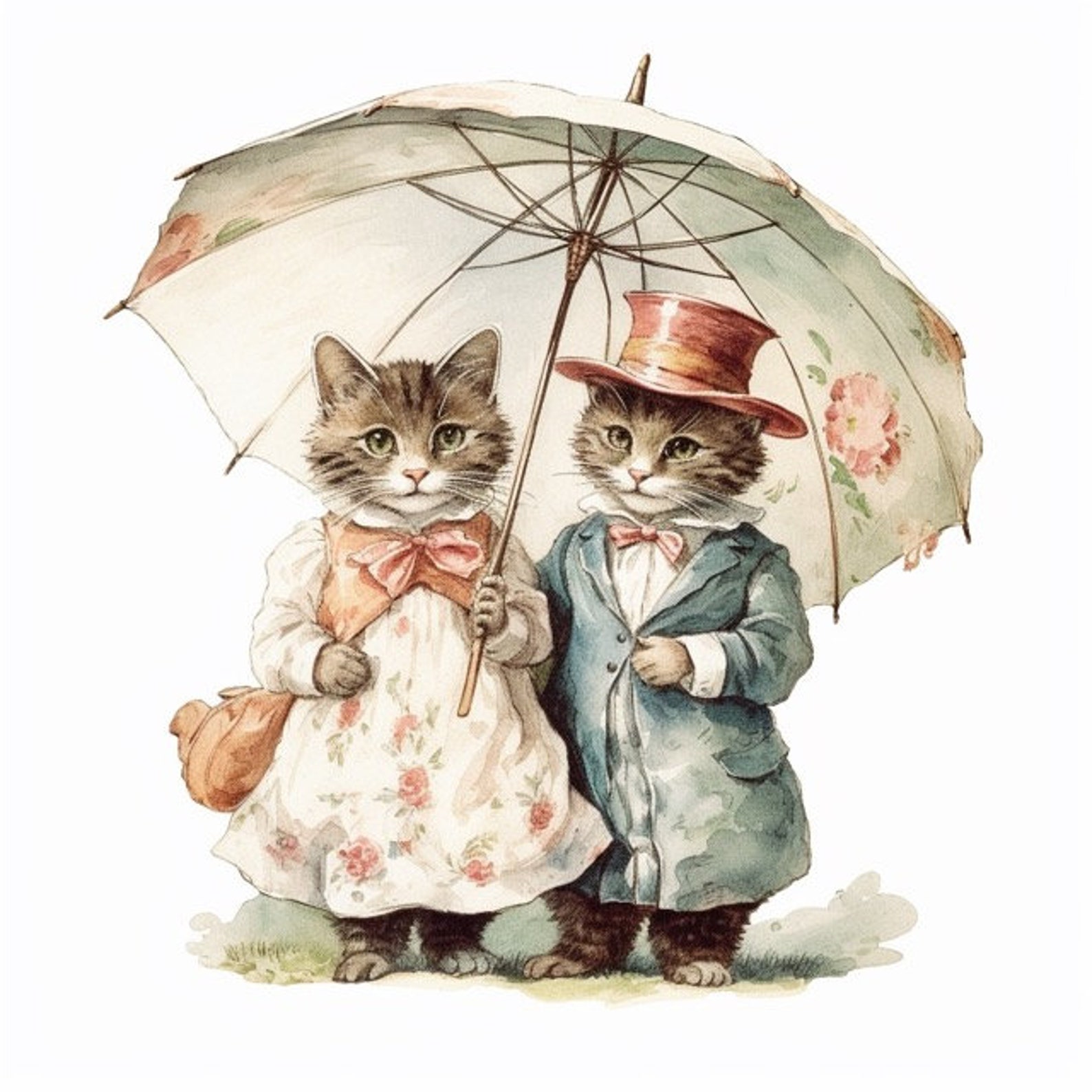 Cute Cat Kitten Couple Clipart Clip Art 8 PNG Format Instant Download ...