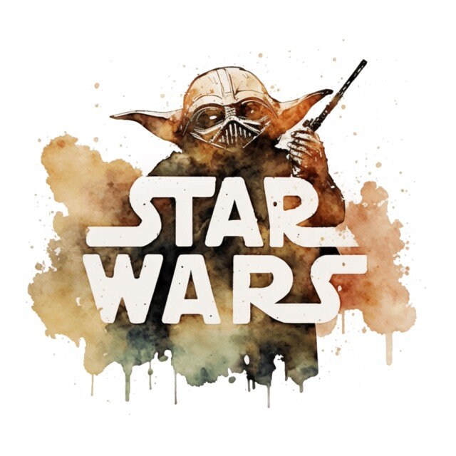 Star Wars Clipart Sublimation Graphics Watercolor Clip Art 4 High ...