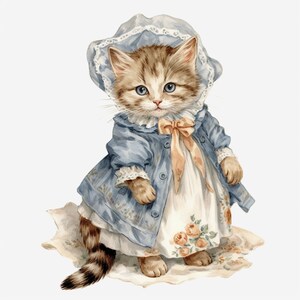 Baroque Kitten Cat Kitty Clipart 8 High Quality JPG, Digital Download ...