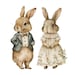 Bunny Rabbit Couple Watercolor Clip Art 4 High Quality PNG Transparent ...