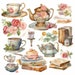 Tea Party Clipart 8 High Quality JPG Watercolor Art Digital Download ...