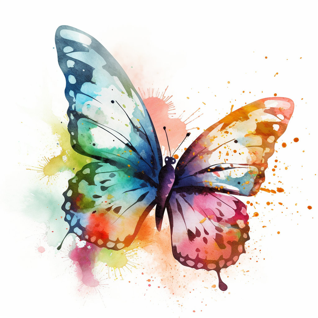 Butterfly Watercolor Clipart 8 High Quality JPG, Digital Download, Card ...